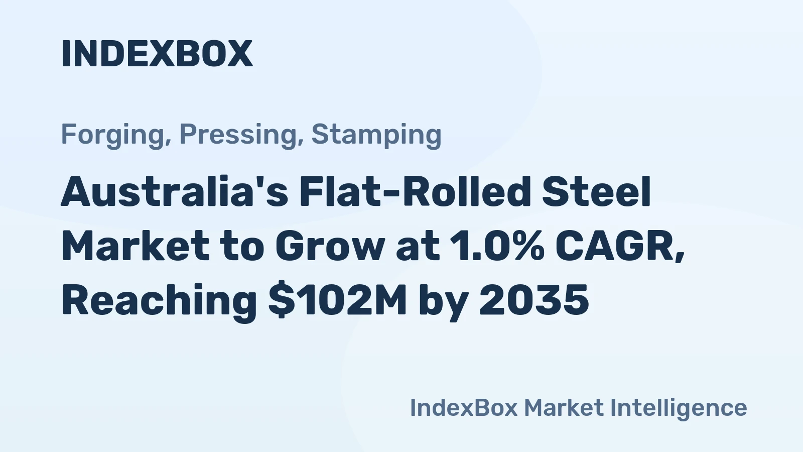 Australia's Flat-Rolled Steel Market to Grow at 1.0% CAGR, Reaching $102M by 2035