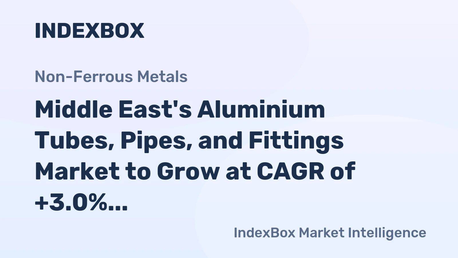 Middle East's Aluminium Tubes, Pipes, and Fittings Market to Grow at CAGR of +3.0% from 2024 to 2035