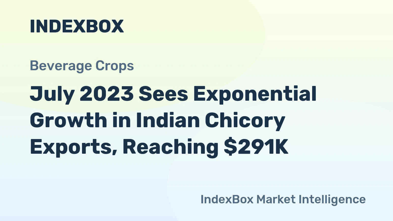 July 2023 Sees Exponential Growth in Indian Chicory Exports, Reaching $291K