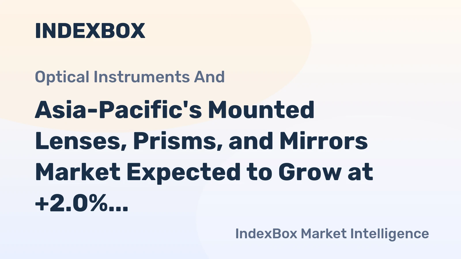 Asia-Pacific's Mounted Lenses, Prisms, and Mirrors Market Expected to Grow at +2.0% CAGR until 2035
