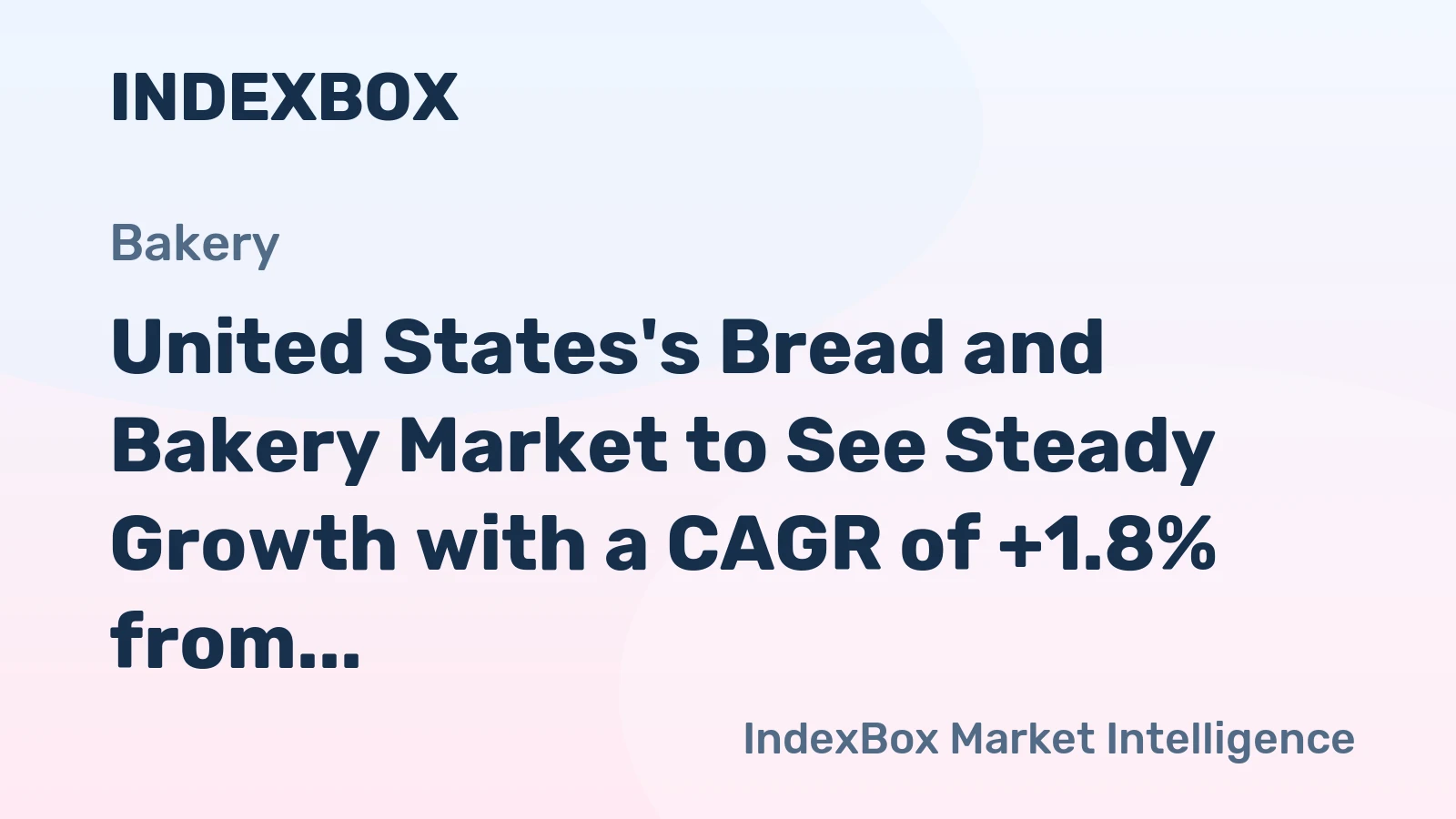 United States's Bread and Bakery Market to See Steady Growth with a CAGR of +1.8% from 2024 to 2035