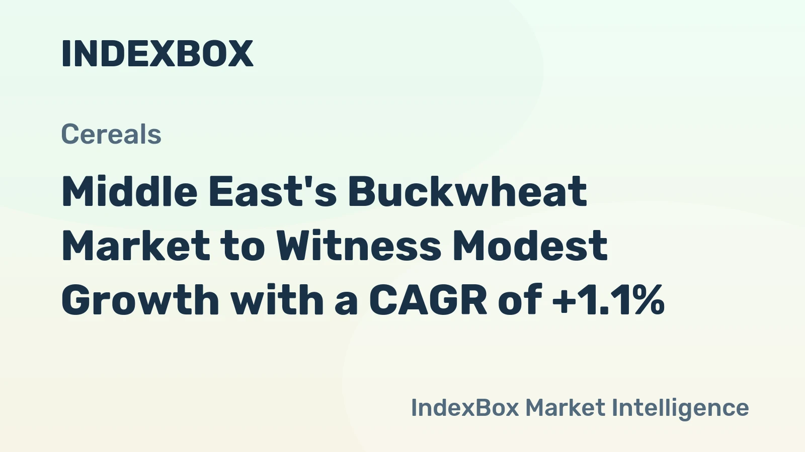 Middle East's Buckwheat Market to Witness Modest Growth with a CAGR of +1.1%
