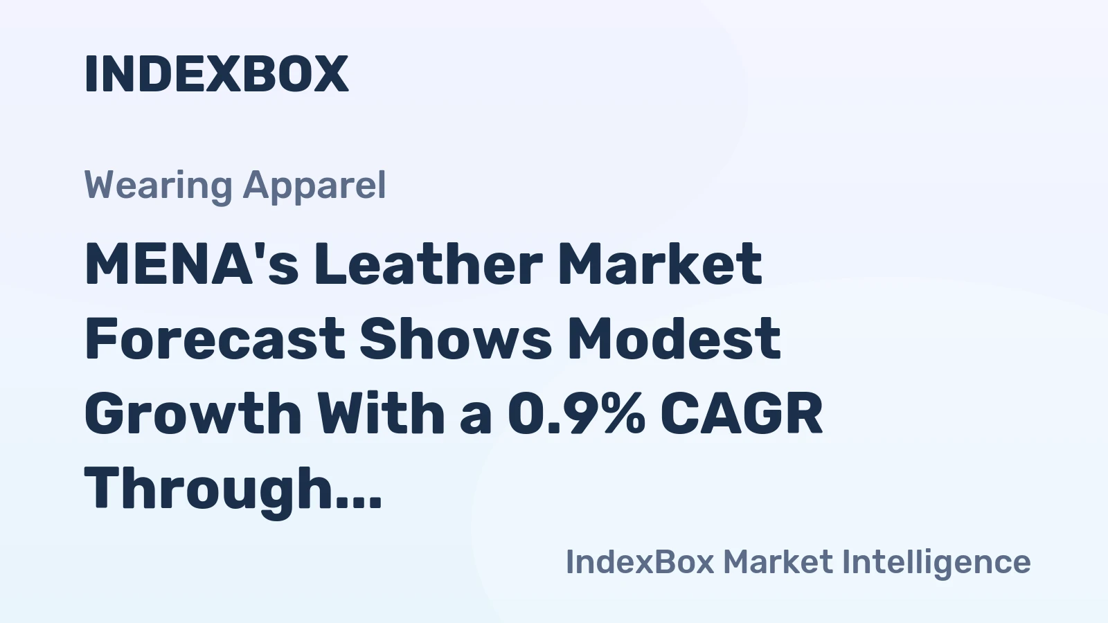 MENA's Leather Market Forecast Shows Modest Growth With a 0.9% CAGR Through 2035