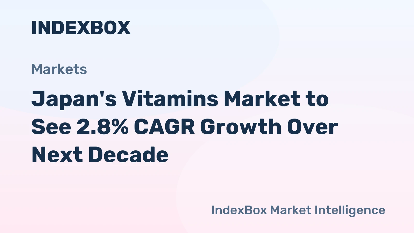 Japan's Vitamins Market to See 2.8% CAGR Growth Over Next Decade
