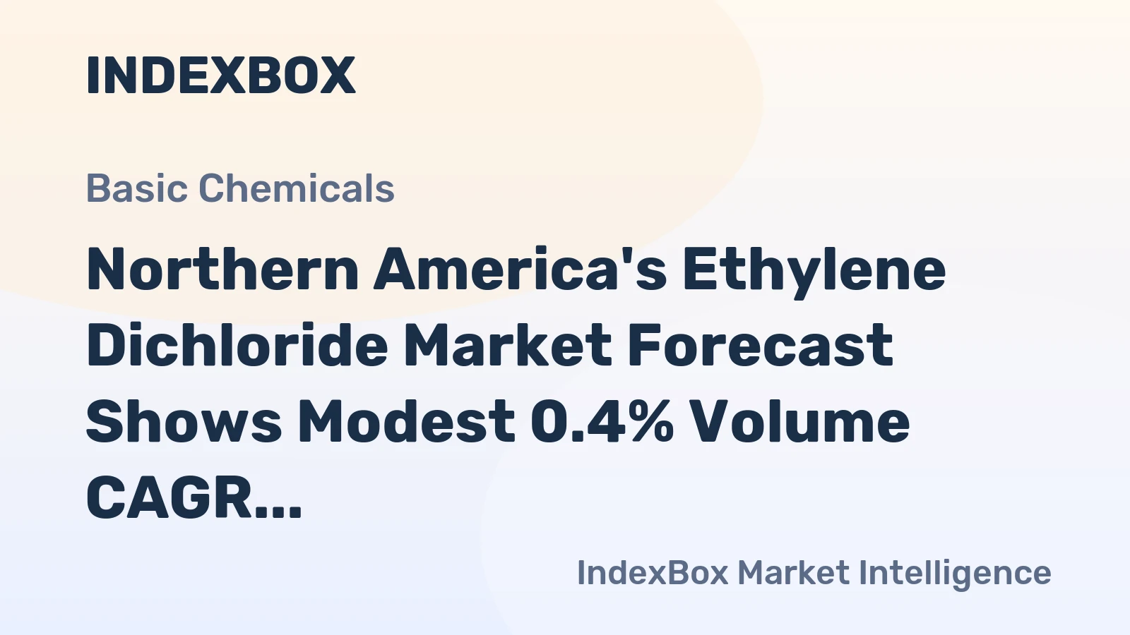 Northern America's Ethylene Dichloride Market Forecast Shows Modest 0.4% Volume CAGR Through 2035