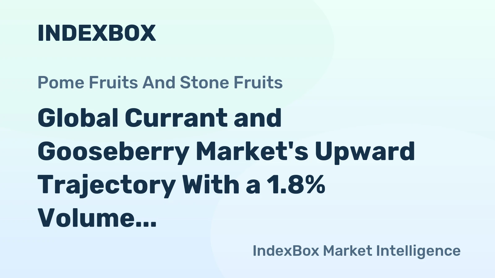 Global Currant and Gooseberry Market's Upward Trajectory With a 1.8% Volume CAGR Through 2035