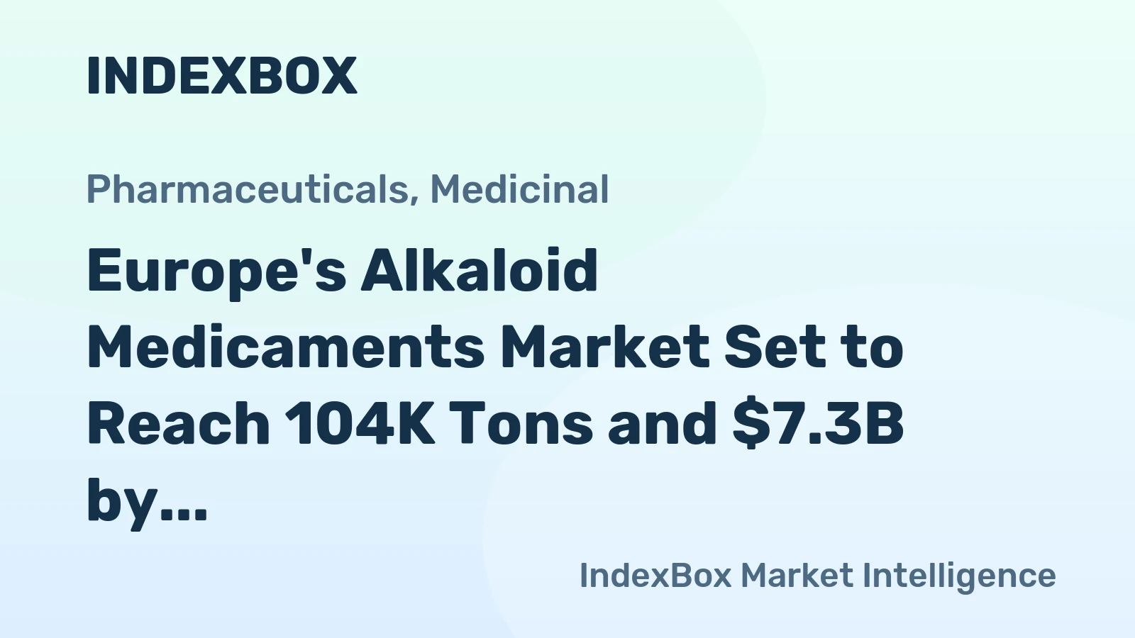 Europe's Alkaloid Medicaments Market Set to Reach 104K Tons and $7.3B by 2035
