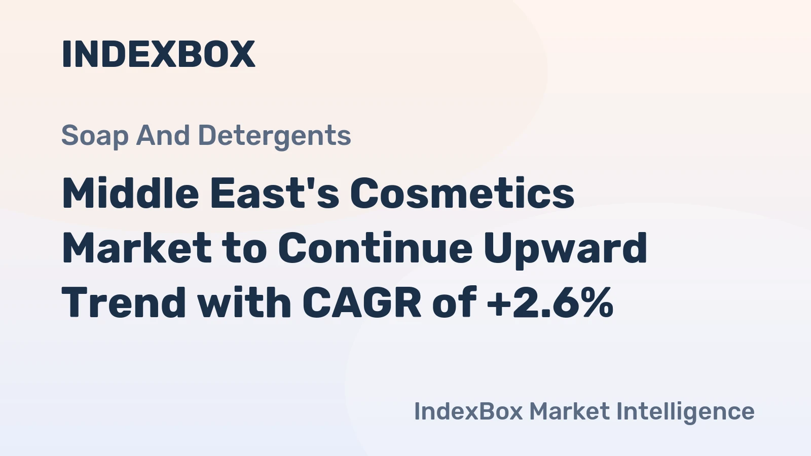 Middle East's Cosmetics Market to Continue Upward Trend with CAGR of +2.6%