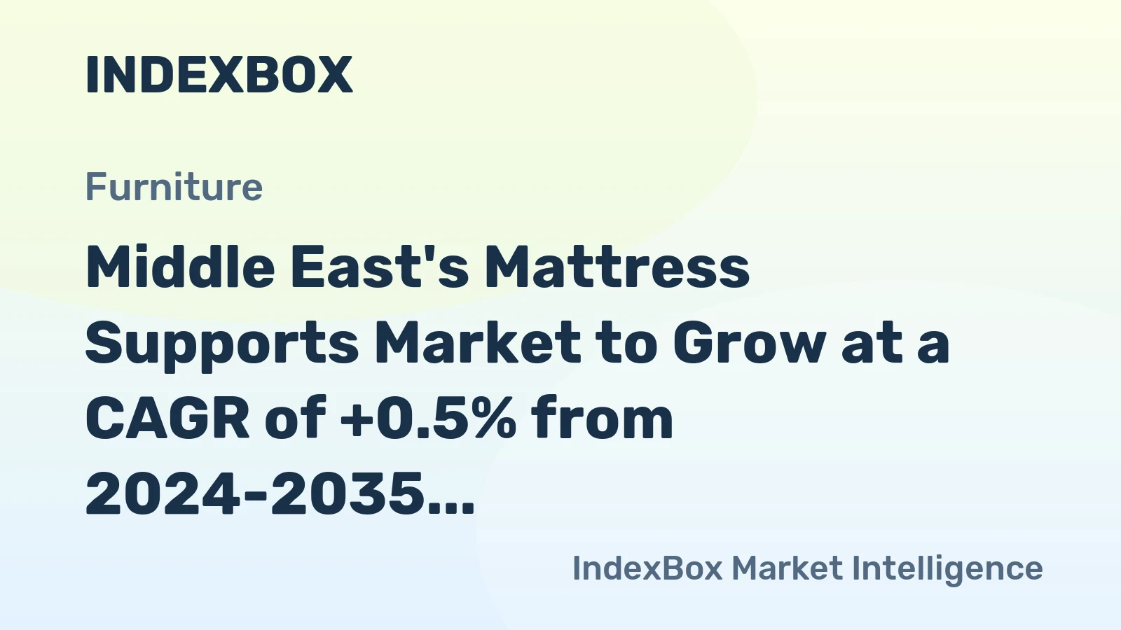 Middle East's Mattress Supports Market to Grow at a CAGR of +0.5% from 2024-2035, Reaching 92M Units by 2035