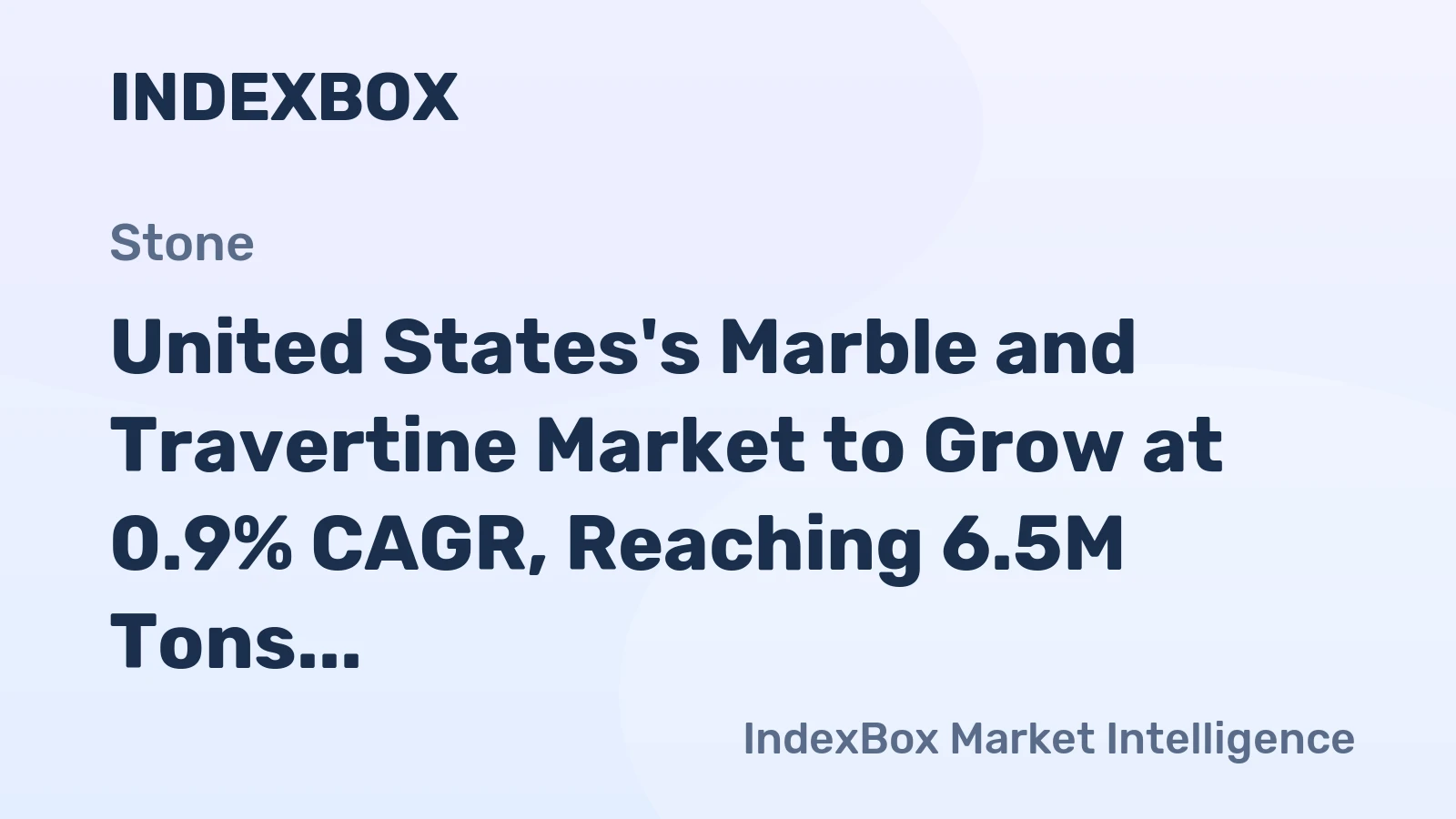 United States's Marble and Travertine Market to Grow at 0.9% CAGR, Reaching 6.5M Tons by 2035