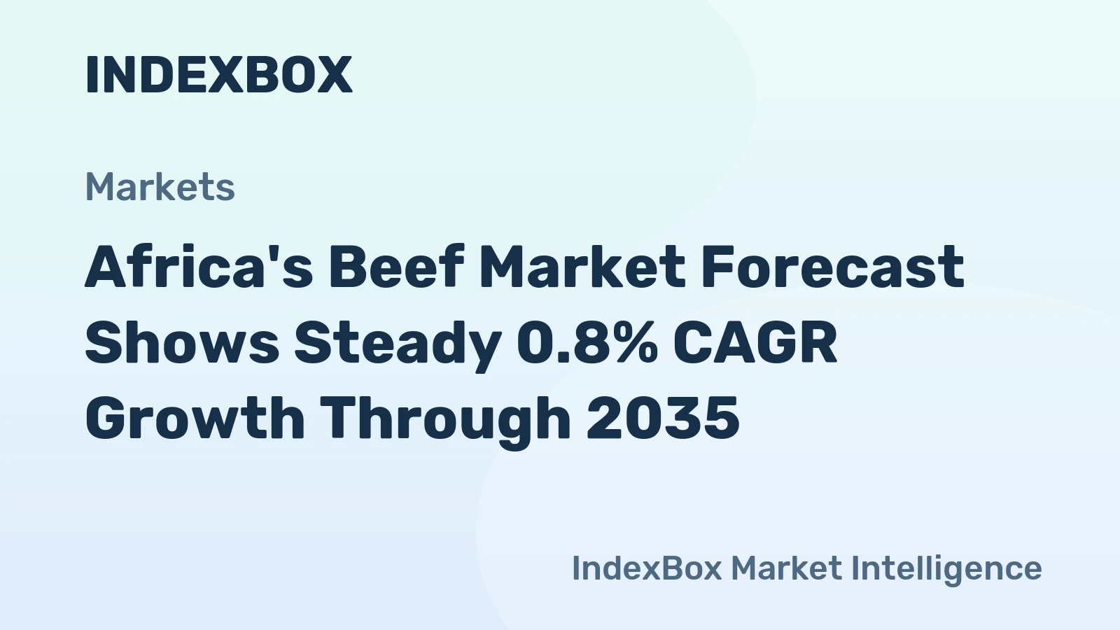 Africa's Beef Market Forecast Shows Steady 0.8% CAGR Growth Through 2035