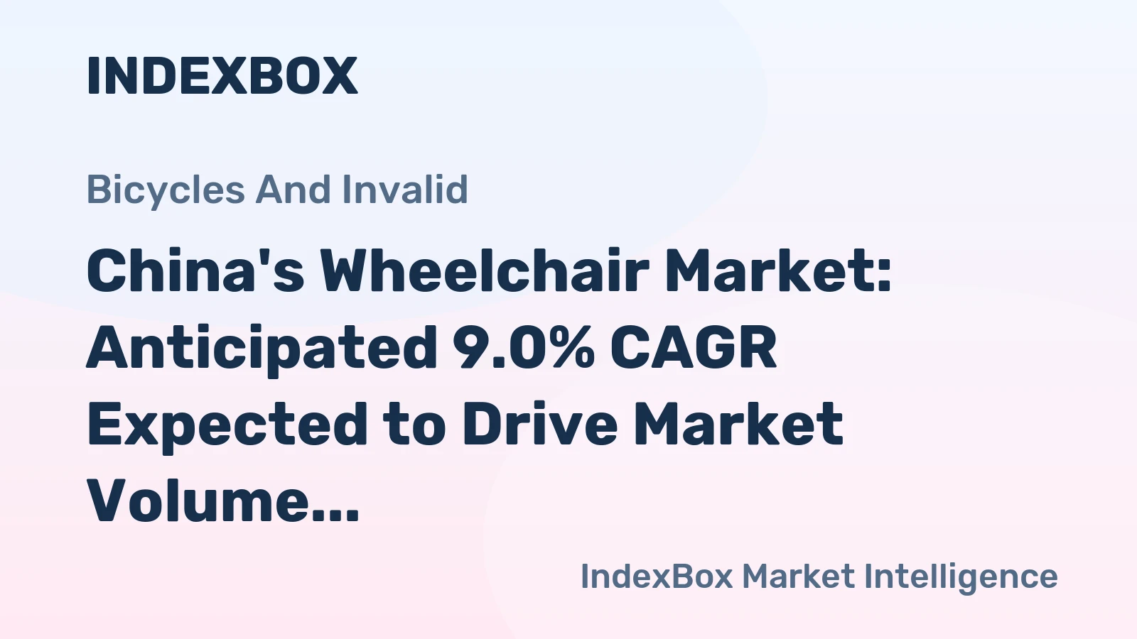 China's Wheelchair Market: Anticipated 9.0% CAGR Expected to Drive Market Volume to 4.4M Units by 2035, Valued at $748M