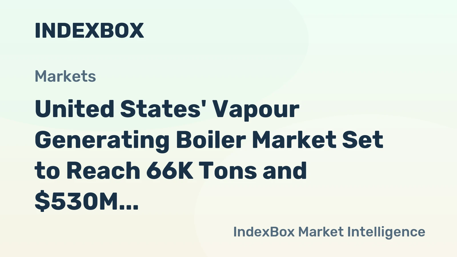 United States' Vapour Generating Boiler Market Set to Reach 66K Tons and $530M by 2035