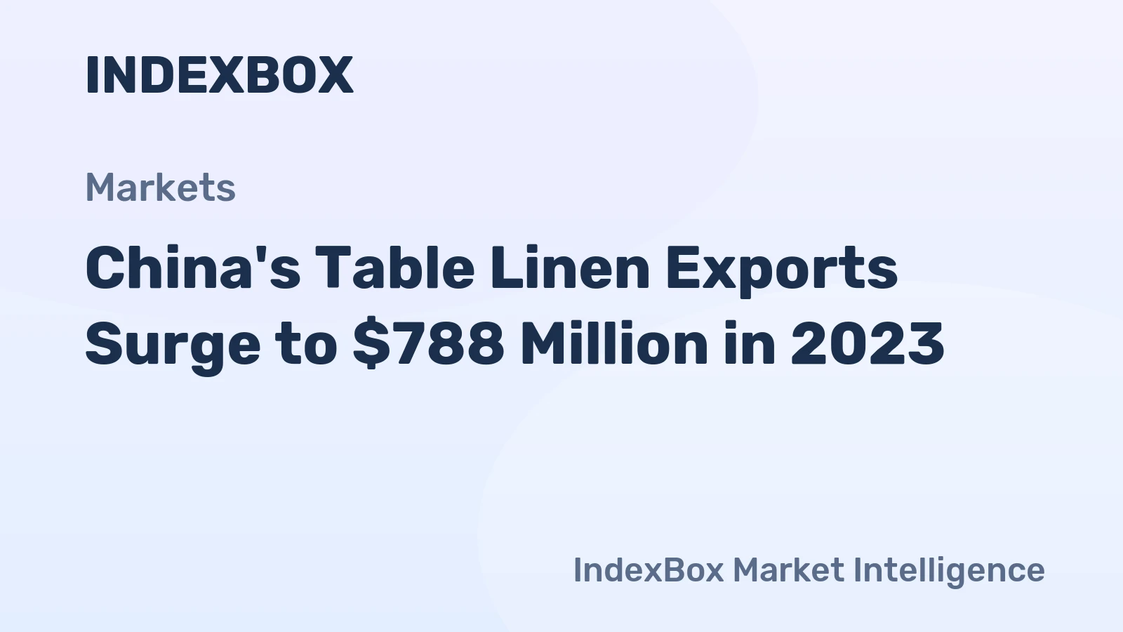 China's Table Linen Exports Surge to $788 Million in 2023