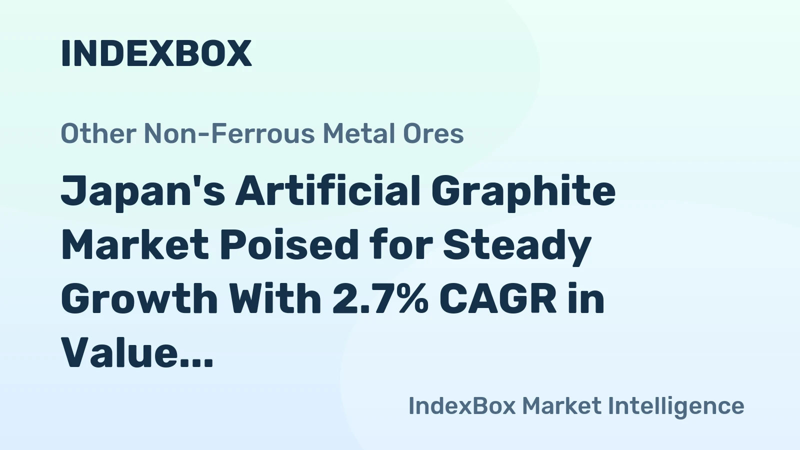 Japan's Artificial Graphite Market Poised for Steady Growth With 2.7% CAGR in Value Through 2035