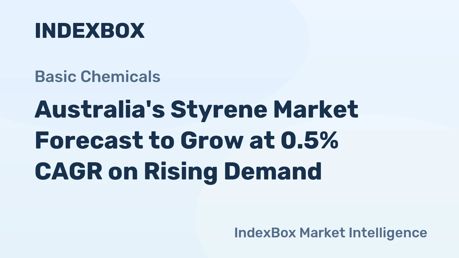 Australia's Styrene Market Forecast to Grow at 0.5% CAGR on Rising Demand