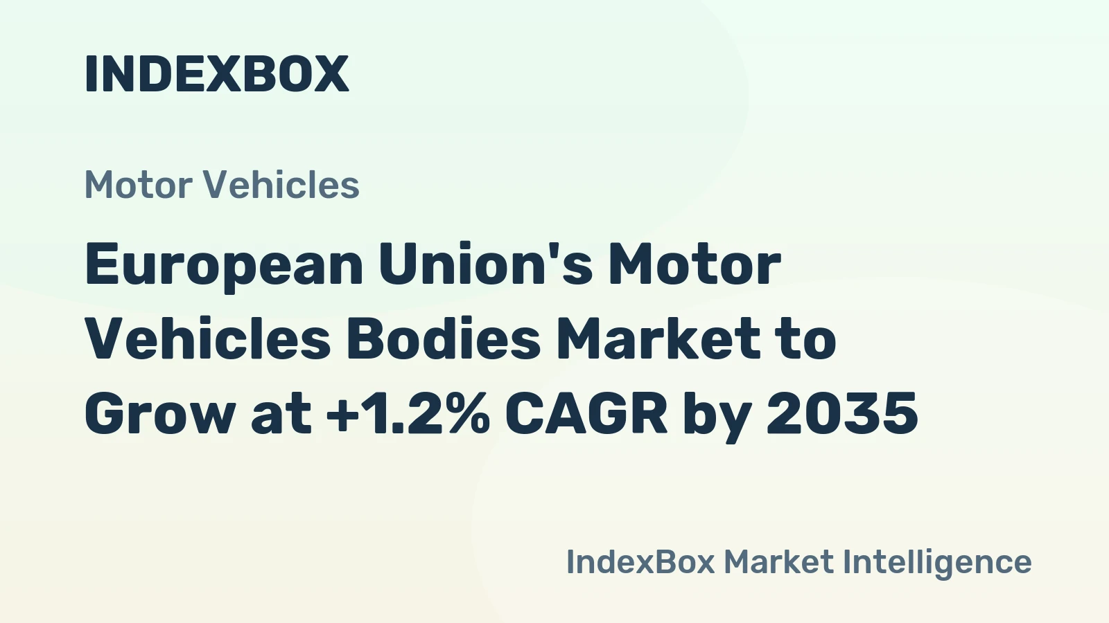 European Union's Motor Vehicles Bodies Market to Grow at +1.2% CAGR by 2035