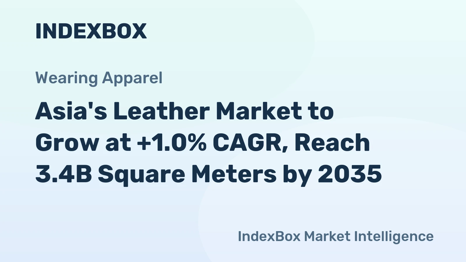 Asia's Leather Market to Grow at +1.0% CAGR, Reach 3.4B Square Meters by 2035
