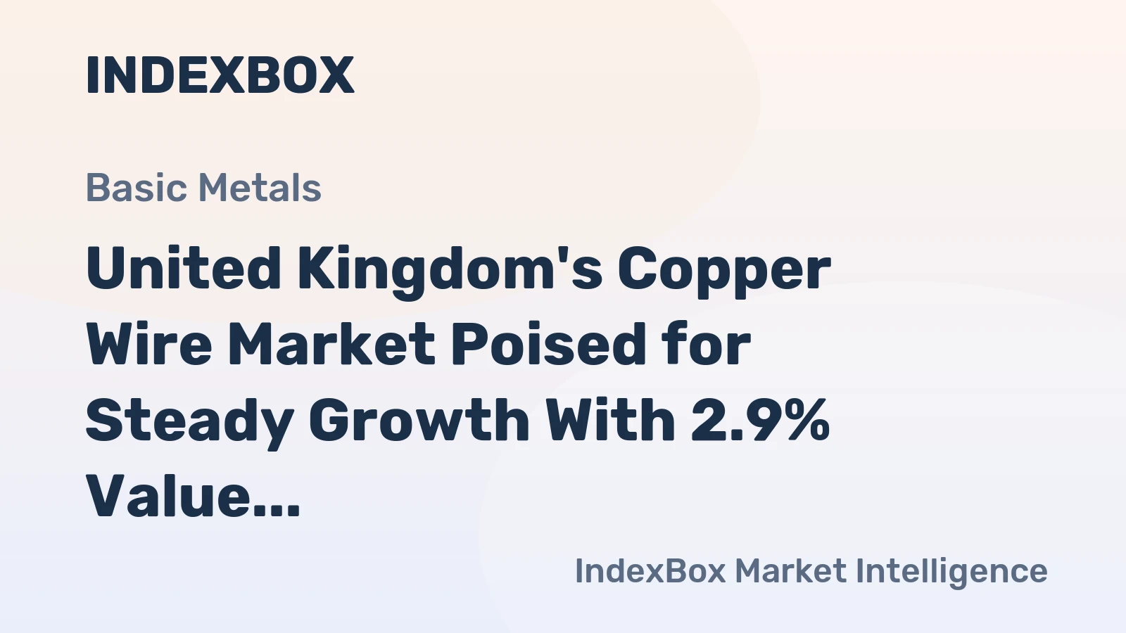 United Kingdom's Copper Wire Market Poised for Steady Growth With 2.9% Value CAGR Through 2035