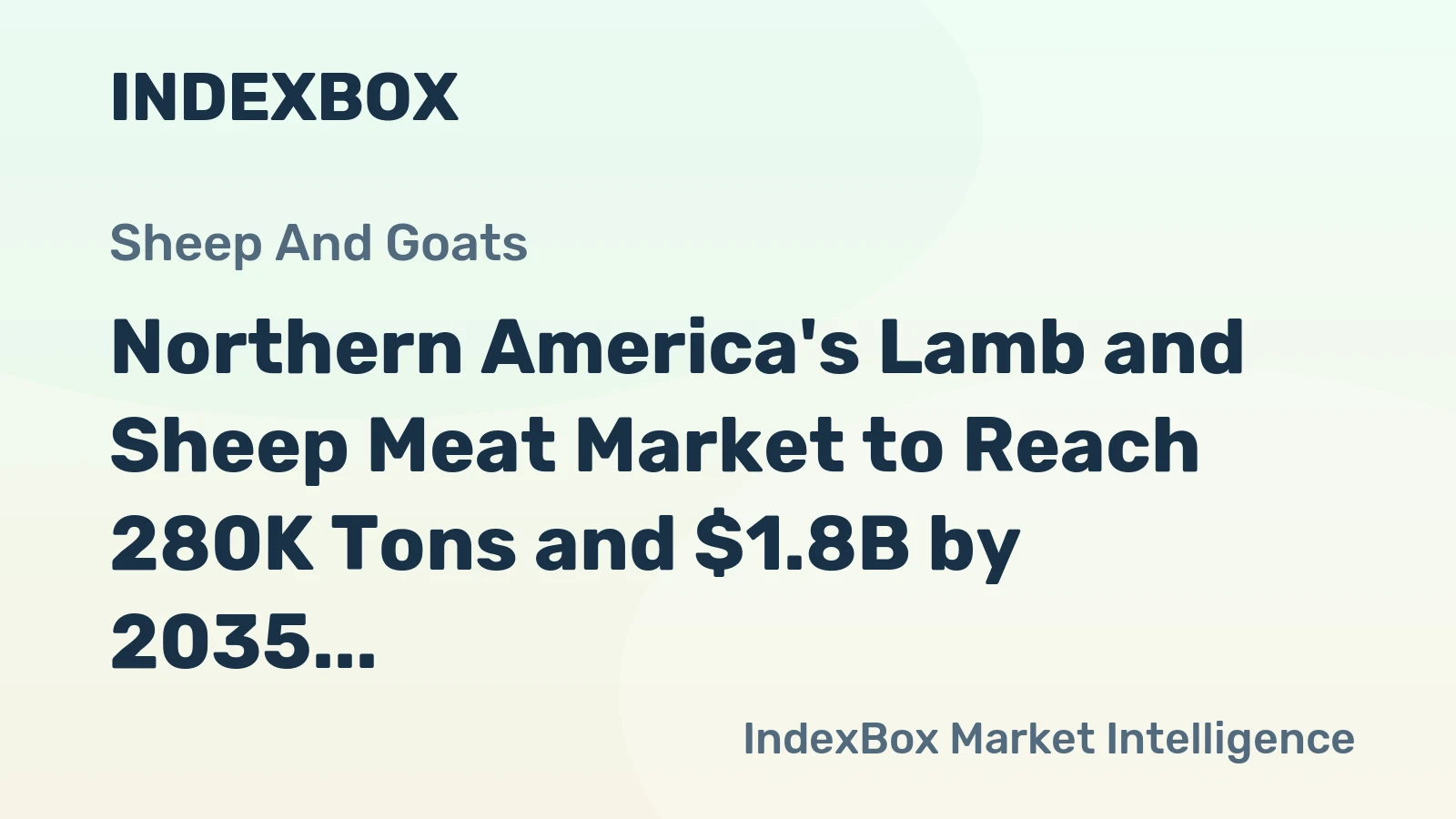 Northern America's Lamb and Sheep Meat Market to Reach 280K Tons and $1.8B by 2035, Driven by Rising Demand