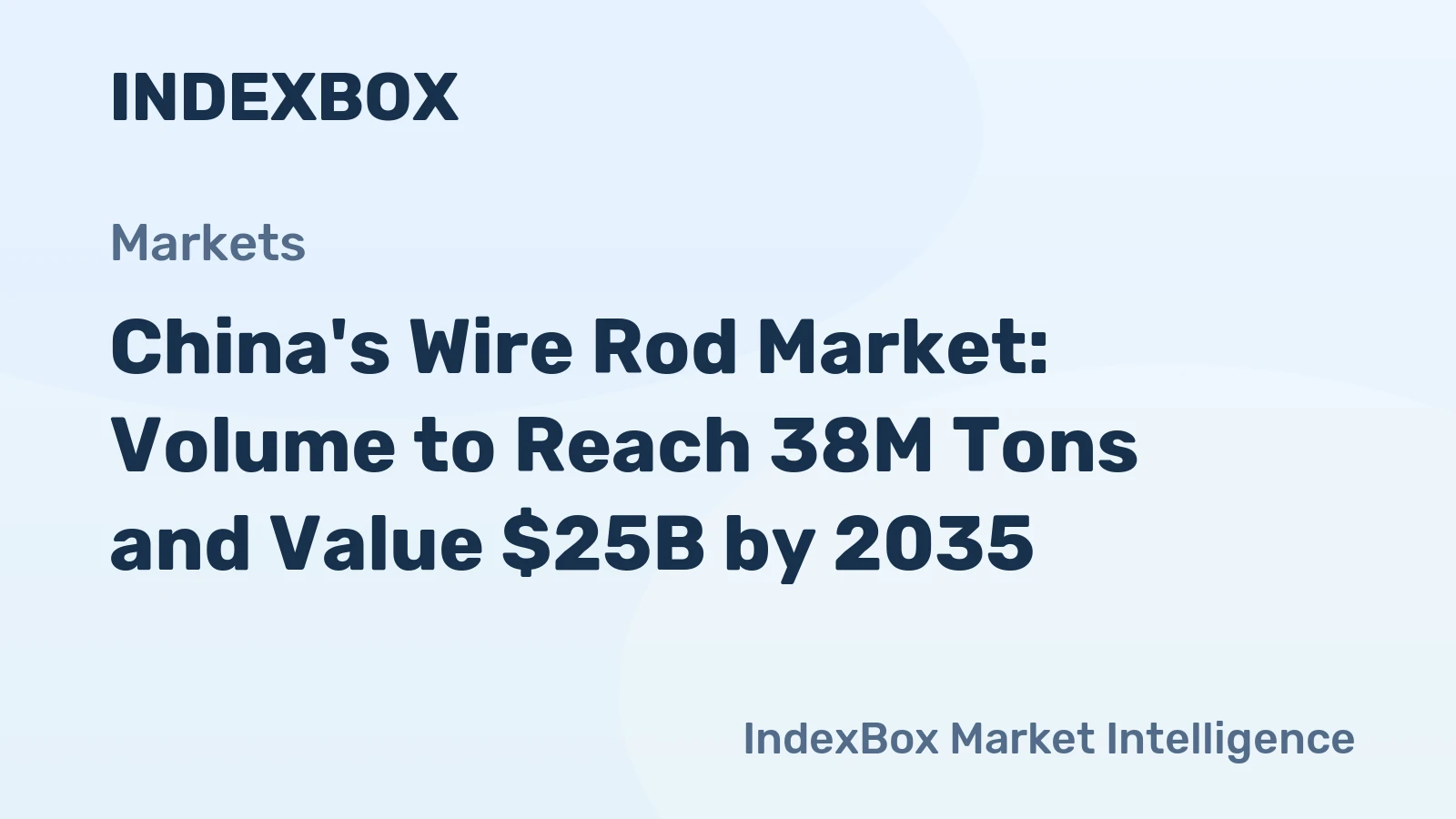 China's Wire Rod Market: Volume to Reach 38M Tons and Value $25B by 2035
