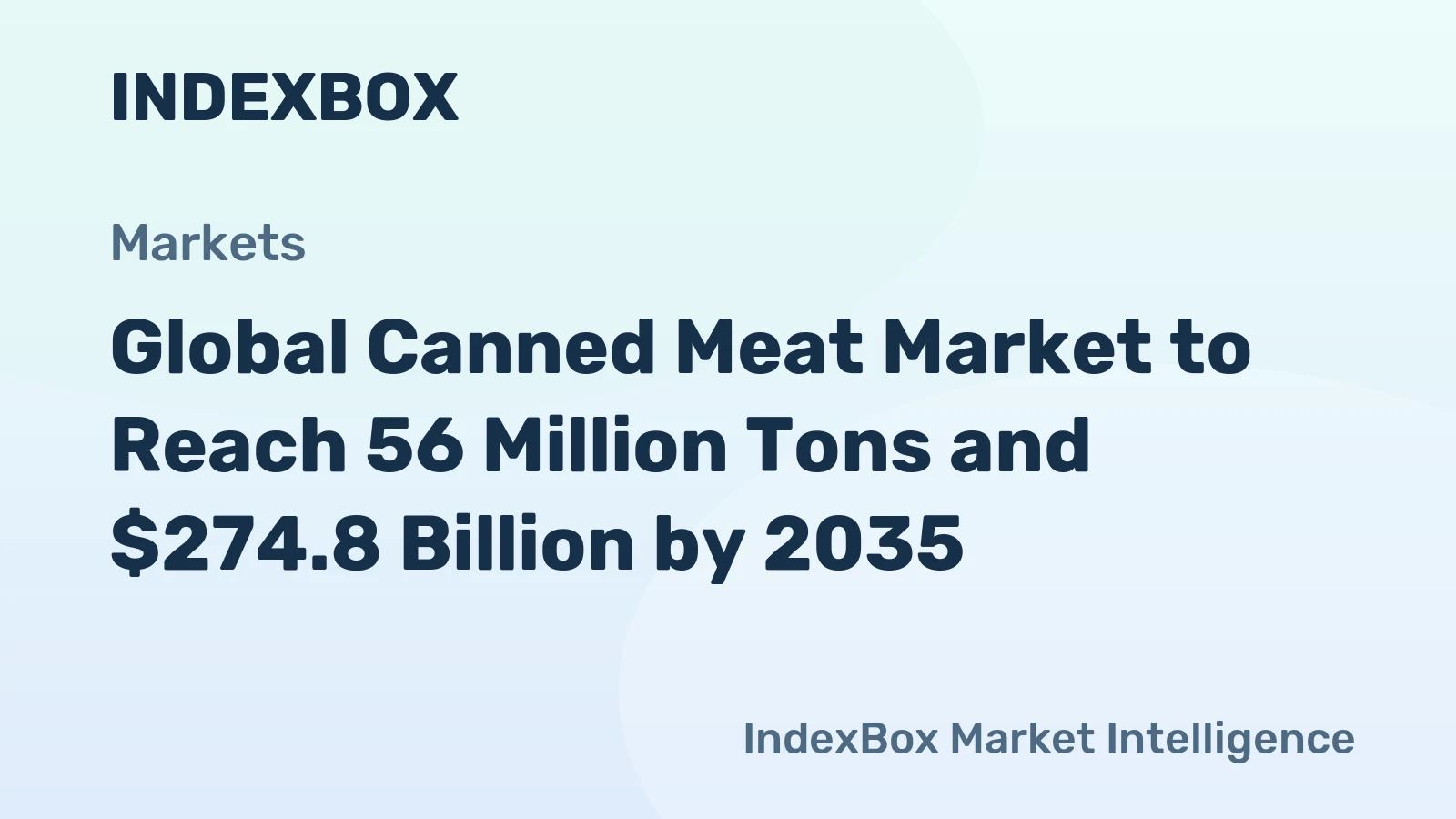 Global Canned Meat Market to Reach 56 Million Tons and $274.8 Billion by 2035
