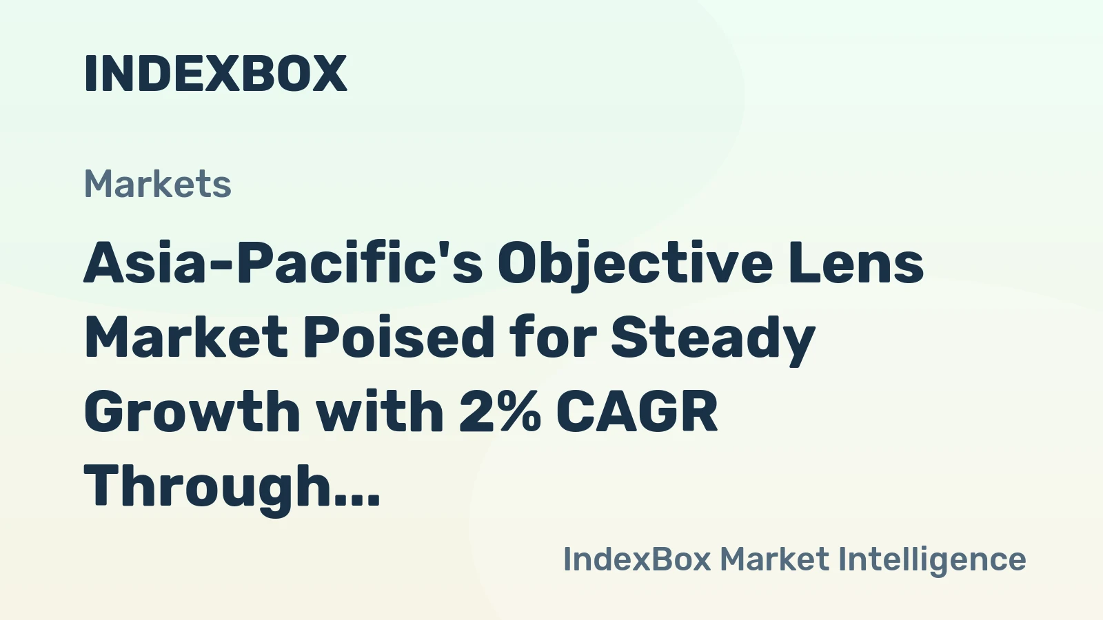Asia-Pacific's Objective Lens Market Poised for Steady Growth with 2% CAGR Through 2035