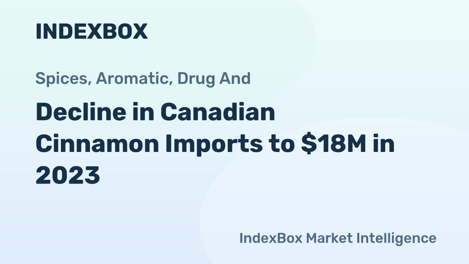 Decline in Canadian Cinnamon Imports to $18M in 2023