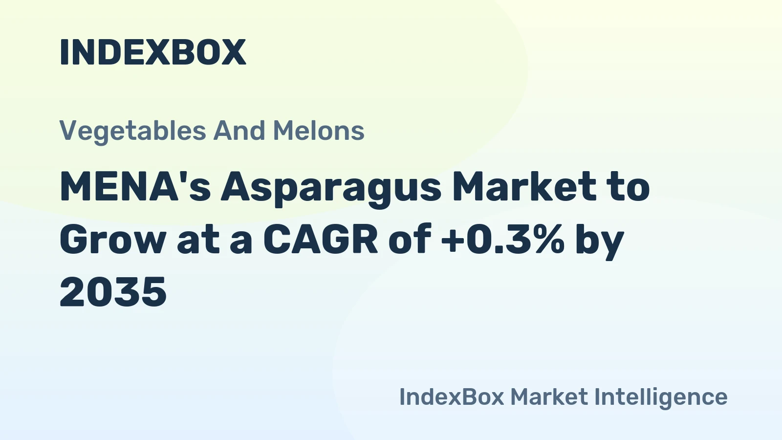 MENA's Asparagus Market to Grow at a CAGR of +0.3% by 2035