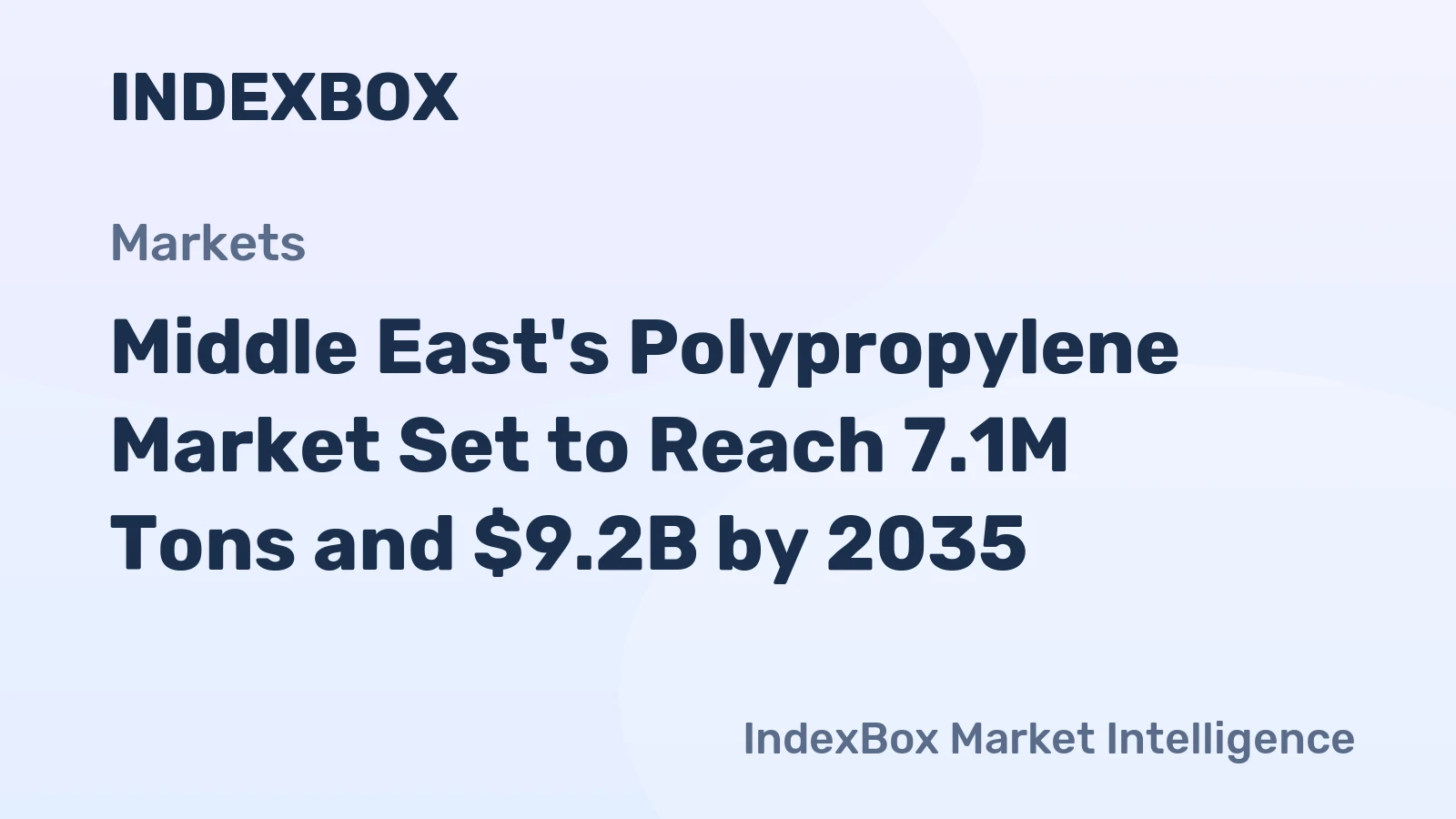 Middle East's Polypropylene Market Set to Reach 7.1M Tons and $9.2B by 2035