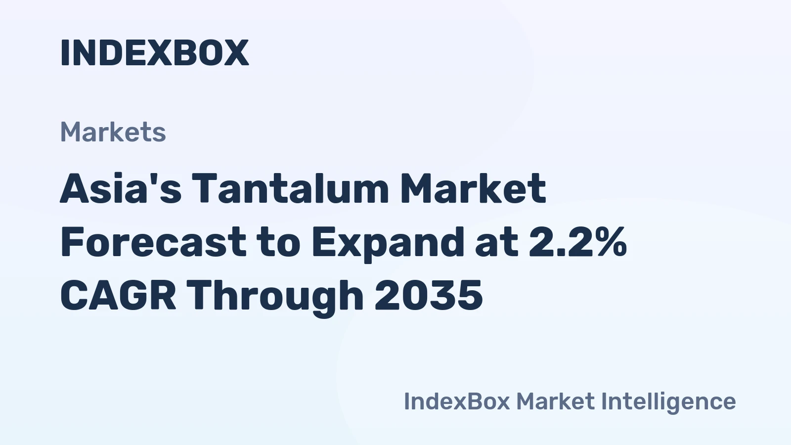 Asia's Tantalum Market Forecast to Expand at 2.2% CAGR Through 2035