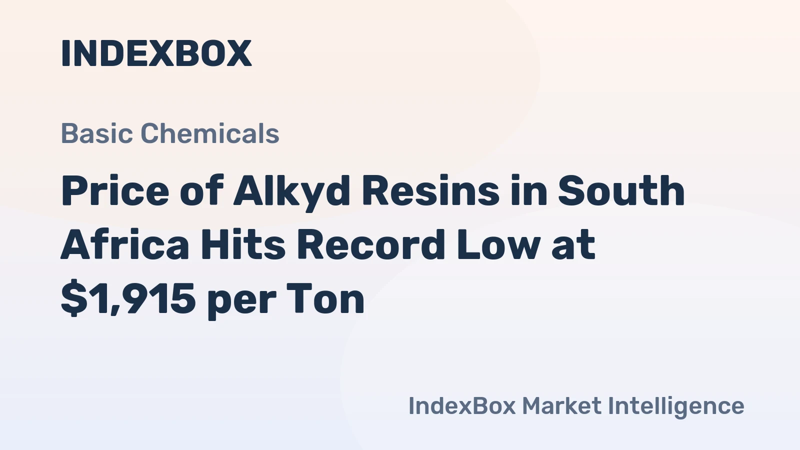 Price of Alkyd Resins in South Africa Hits Record Low at $1,915 per Ton