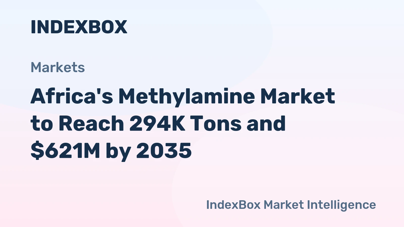 Africa's Methylamine Market to Reach 294K Tons and $621M by 2035