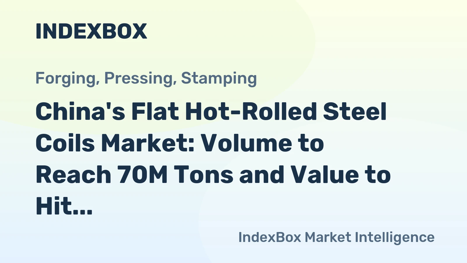 China's Flat Hot-Rolled Steel Coils Market: Volume to Reach 70M Tons and Value to Hit $52B by 2035