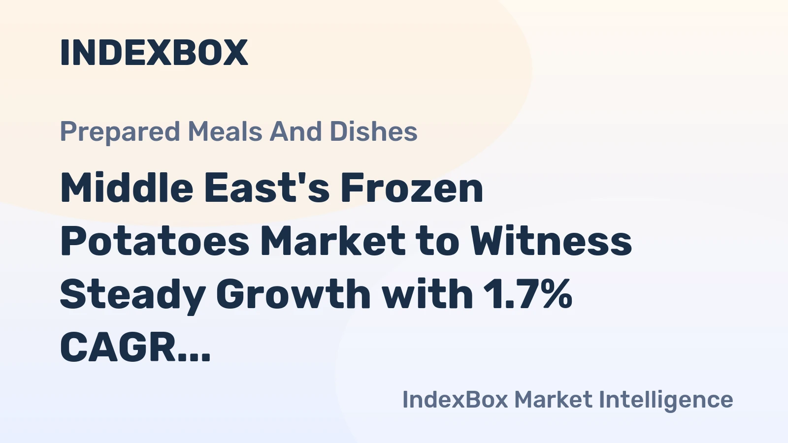 Middle East's Frozen Potatoes Market to Witness Steady Growth with 1.7% CAGR Through 2035
