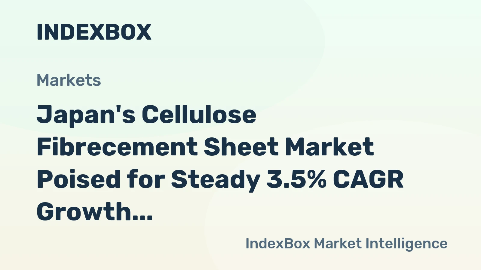 Japan's Cellulose Fibrecement Sheet Market Poised for Steady 3.5% CAGR Growth Through 2035