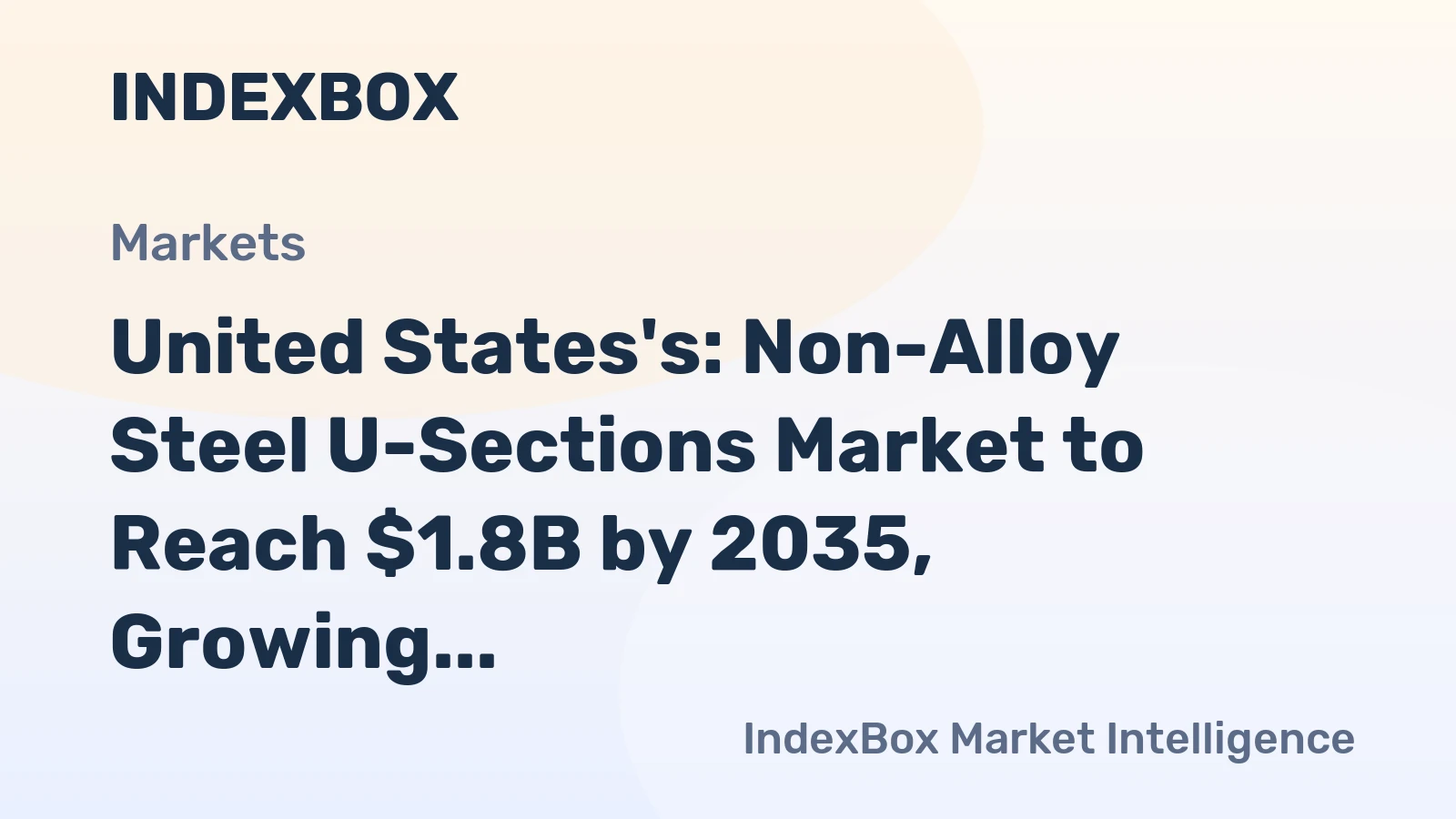 United States's: Non-Alloy Steel U-Sections Market to Reach $1.8B by 2035, Growing at a CAGR of +1.6% Driven by Steady Demand