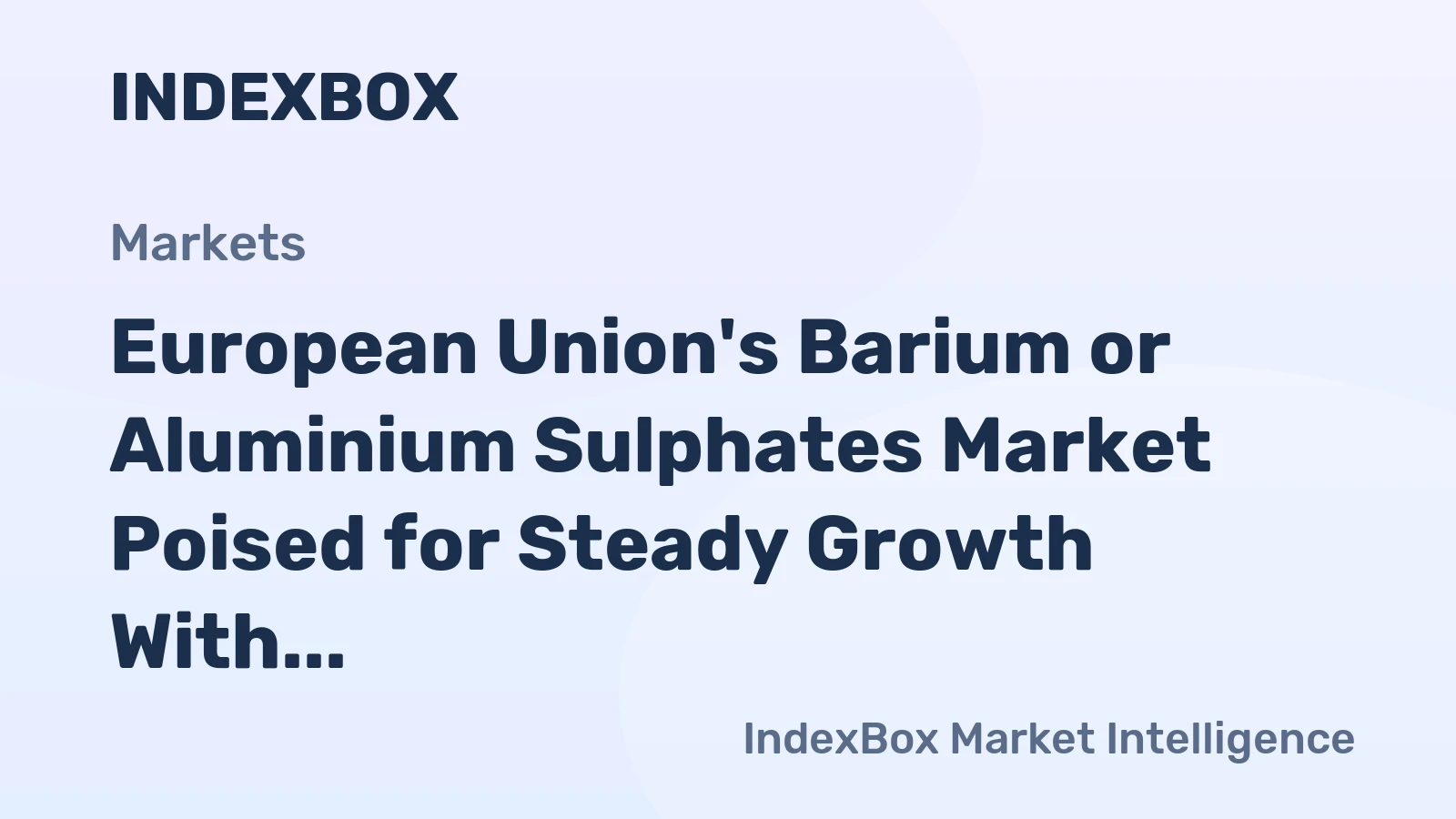 European Union's Barium or Aluminium Sulphates Market Poised for Steady Growth With 2.2% CAGR Through 2035