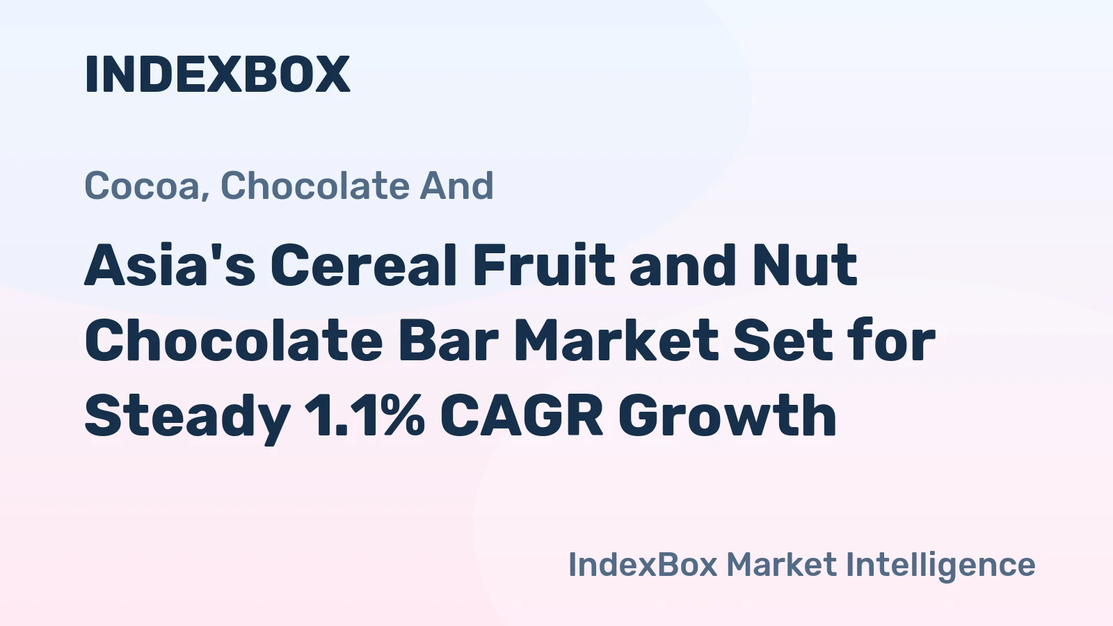 Asia's Cereal Fruit and Nut Chocolate Bar Market Set for Steady 1.1% CAGR Growth