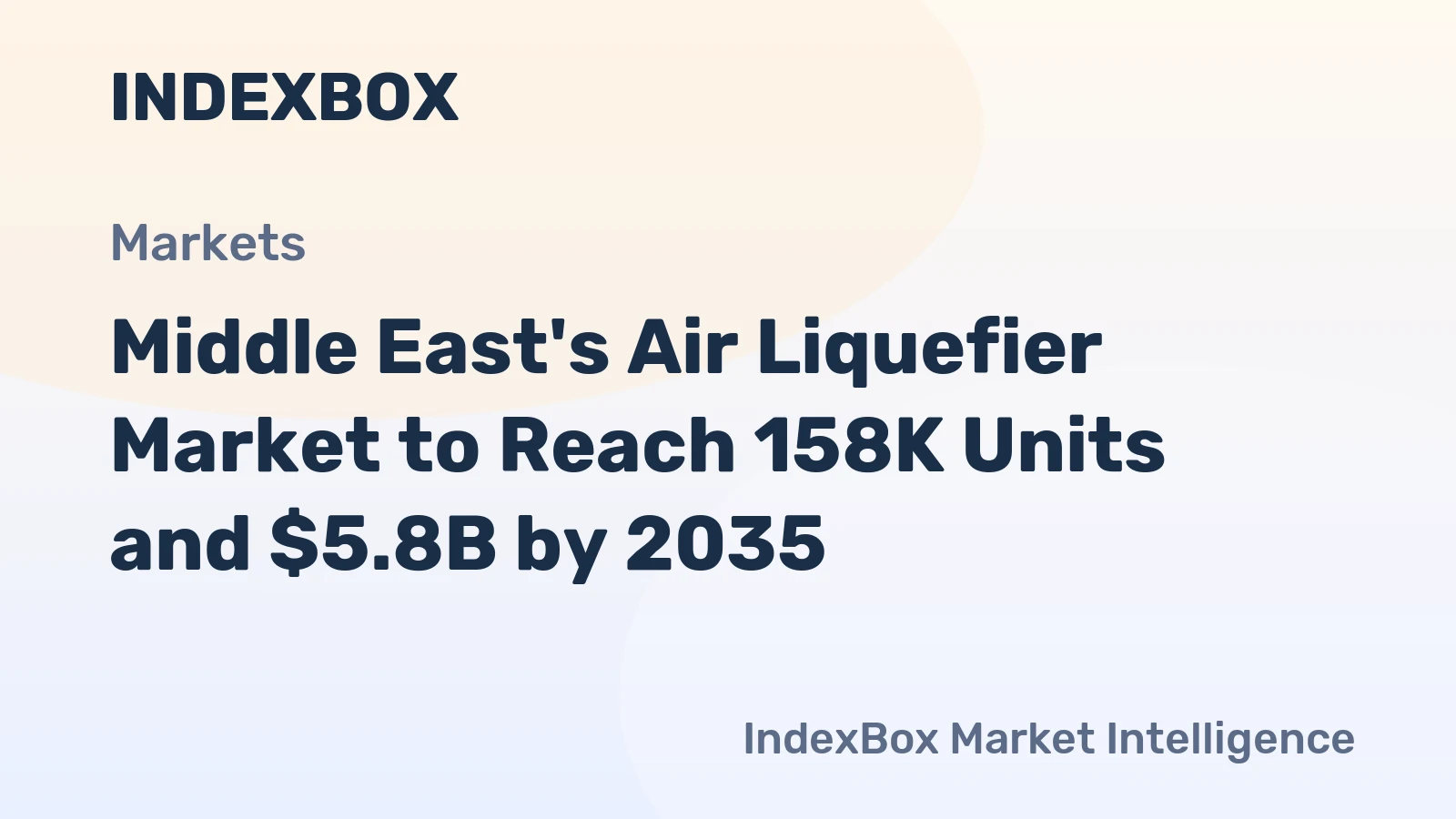 Middle East's Air Liquefier Market to Reach 158K Units and $5.8B by 2035