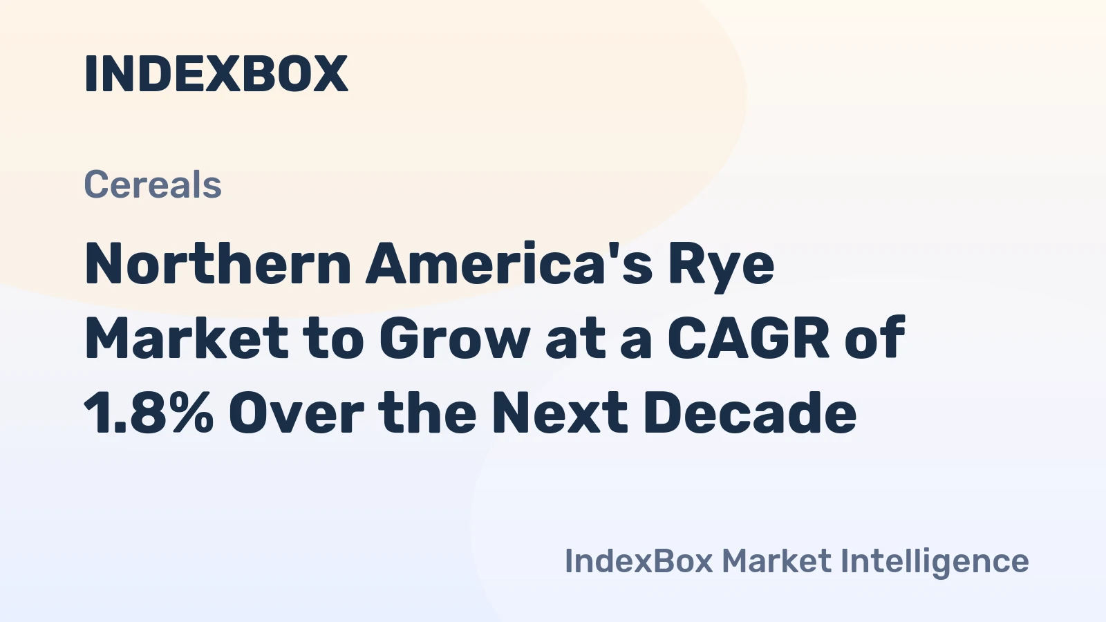 Northern America's Rye Market to Grow at a CAGR of 1.8% Over the Next Decade