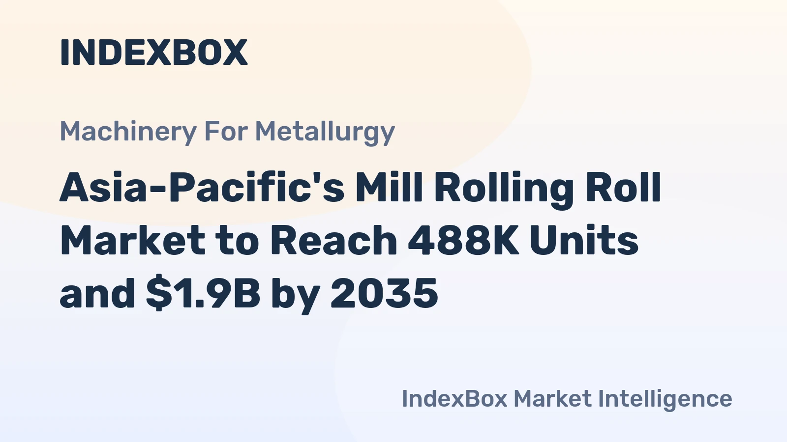 Asia-Pacific's Mill Rolling Roll Market to Reach 488K Units and $1.9B by 2035