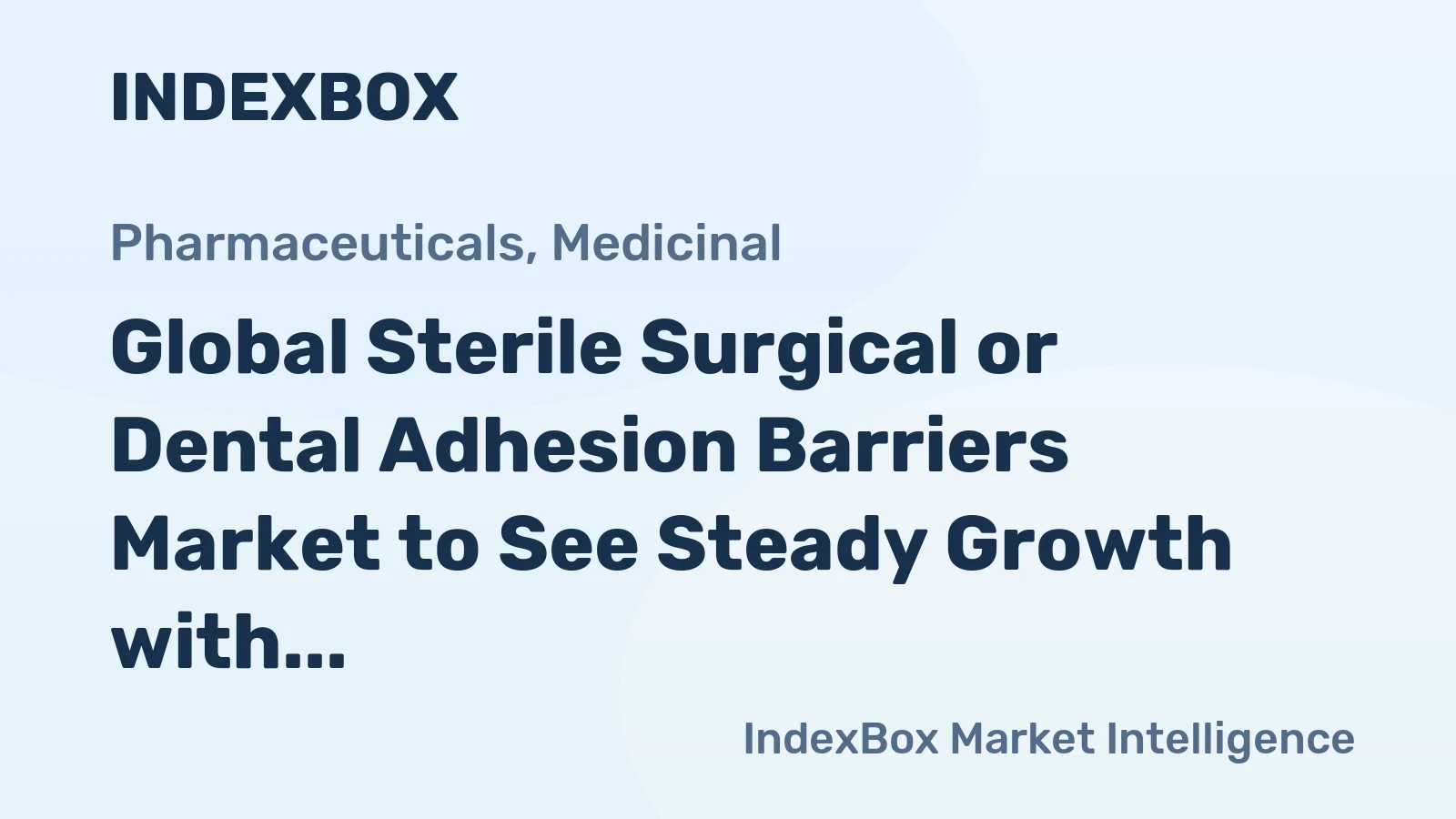 Global Sterile Surgical or Dental Adhesion Barriers Market to See Steady Growth with a CAGR of +1.2% from 2024 to 2035