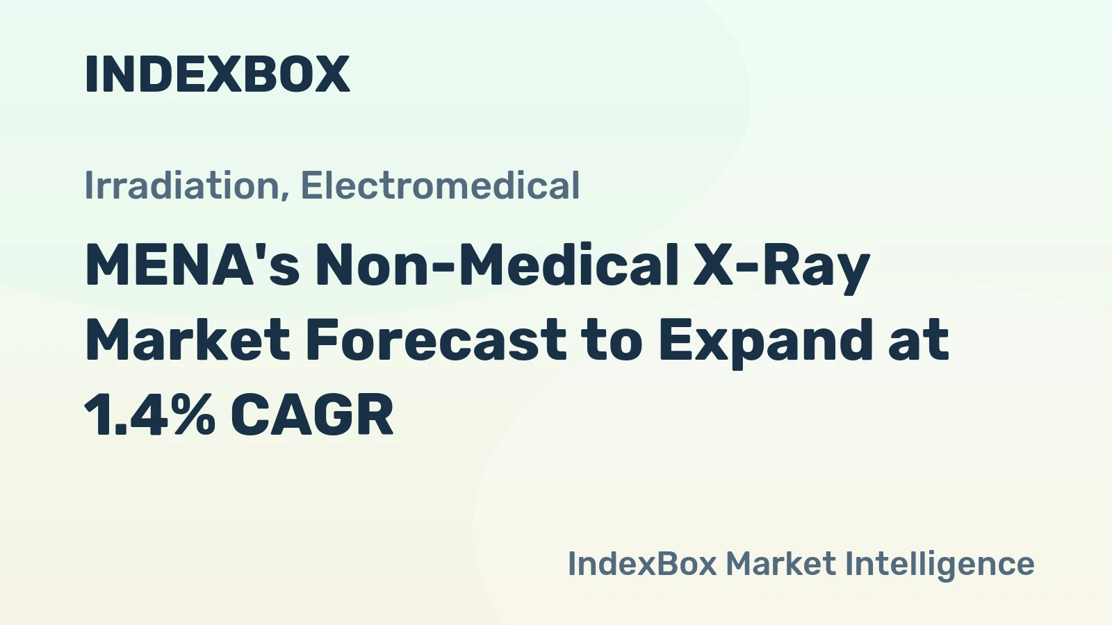 MENA's Non-Medical X-Ray Market Forecast to Expand at 1.4% CAGR
