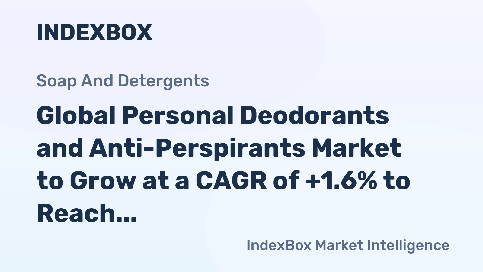 Global Personal Deodorants and Anti-Perspirants Market to Grow at a CAGR of +1.6% to Reach $20.7B by 2035