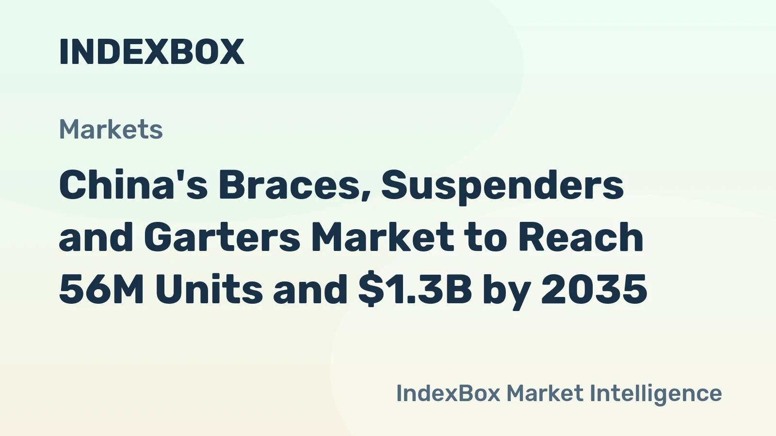China's Braces, Suspenders and Garters Market to Reach 56M Units and $1.3B by 2035