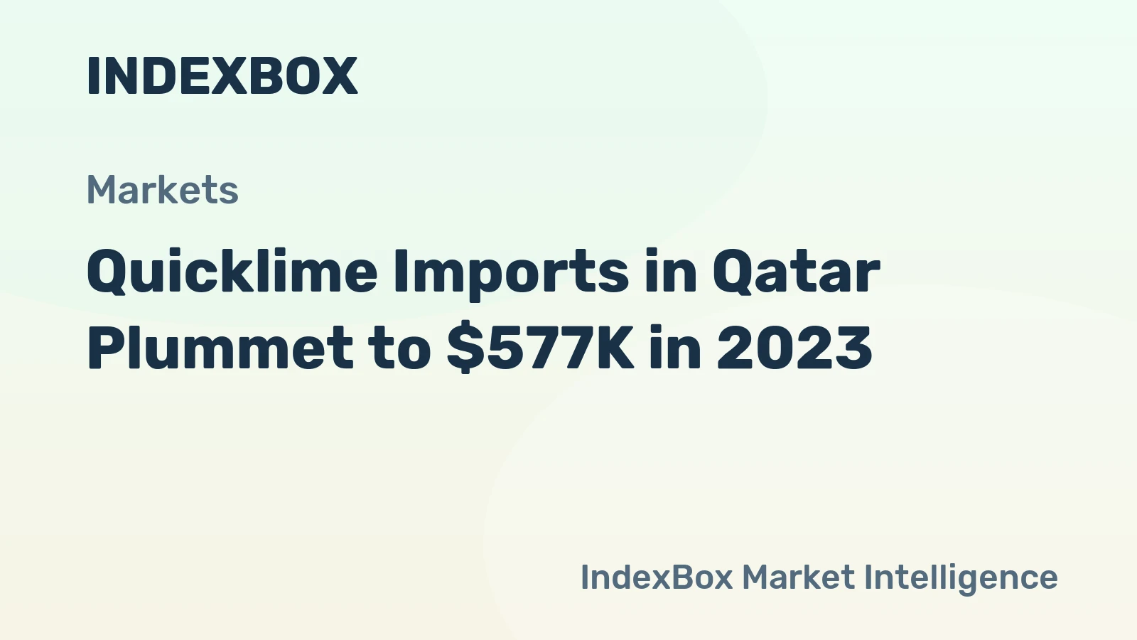 Quicklime Imports in Qatar Plummet to $577K in 2023