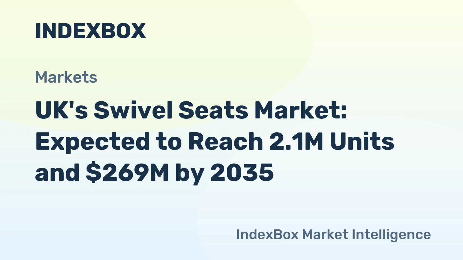 UK's Swivel Seats Market: Expected to Reach 2.1M Units and $269M by 2035