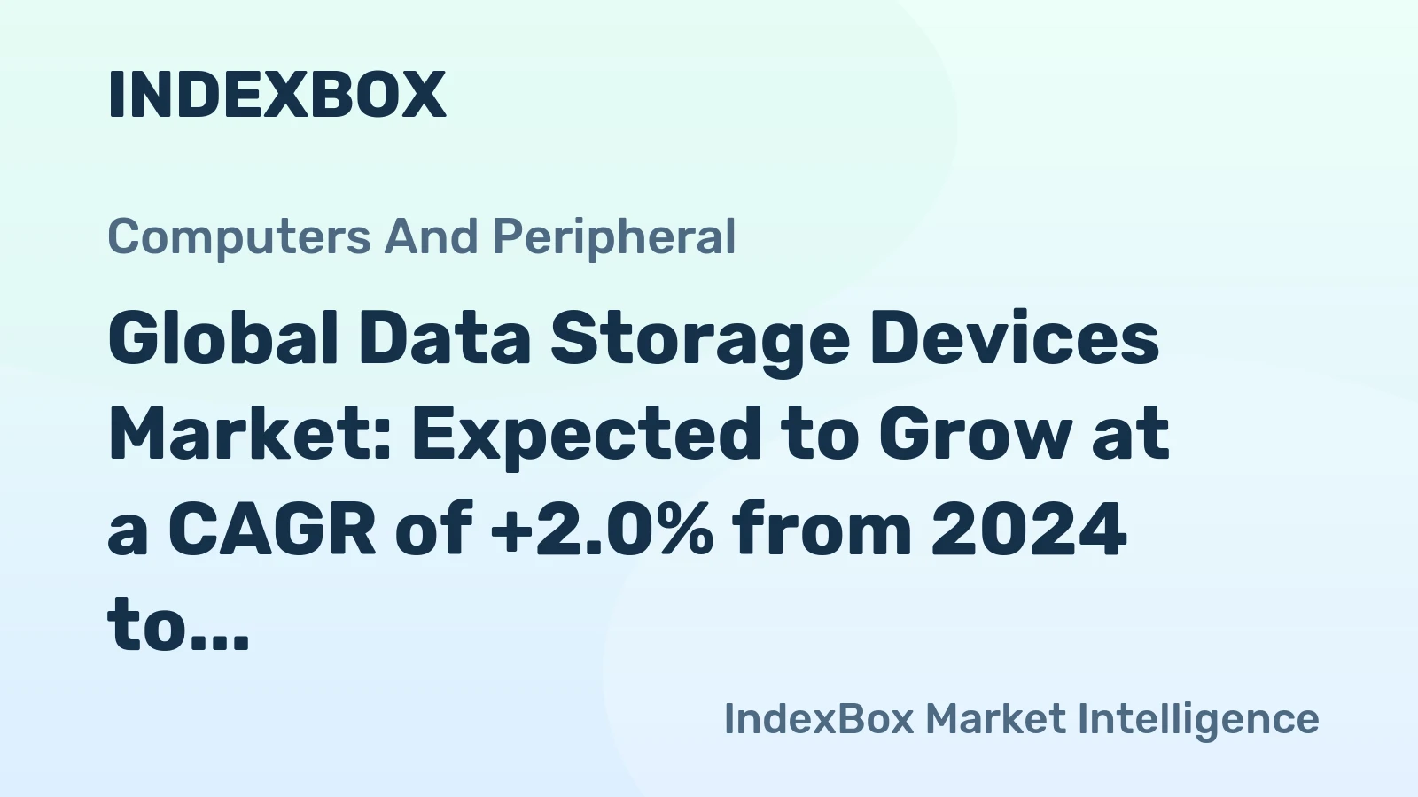 Global Data Storage Devices Market: Expected to Grow at a CAGR of +2.0% from 2024 to 2035