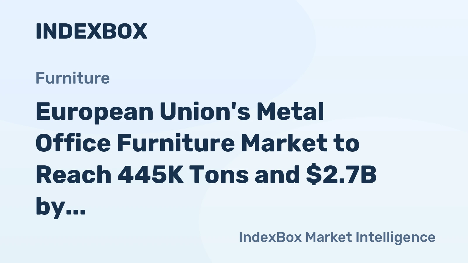 European Union's Metal Office Furniture Market to Reach 445K Tons and $2.7B by 2035